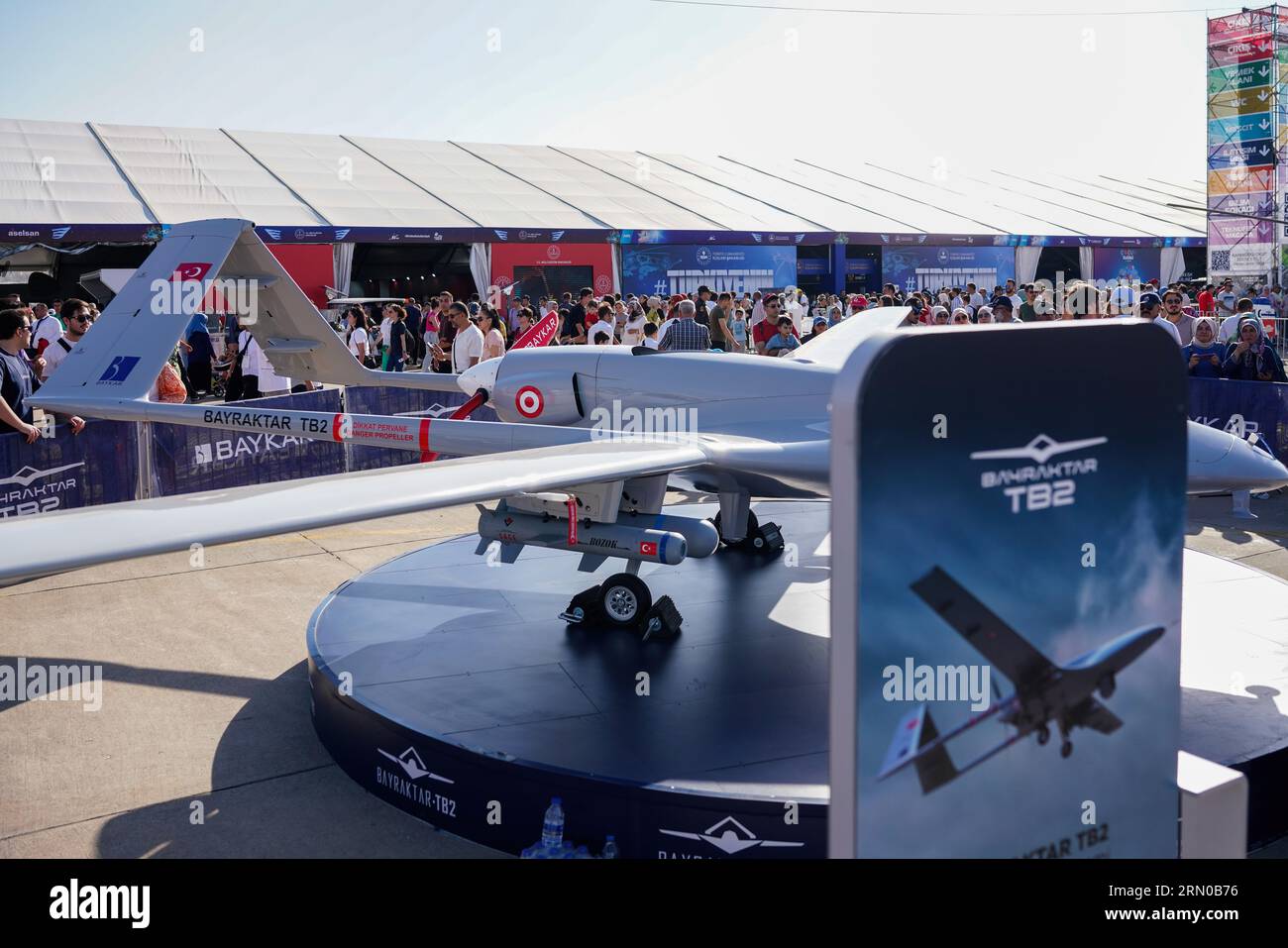 Ankara, Turkey. 30th Aug, 2023. Developed by BAYKAR, Bayraktar TB2, a medium altitude long-range ...