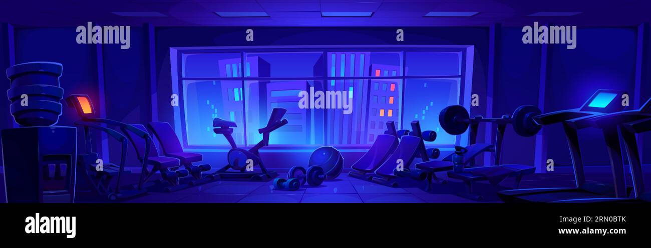 Gymnasium night view Stock Vector Images - Alamy