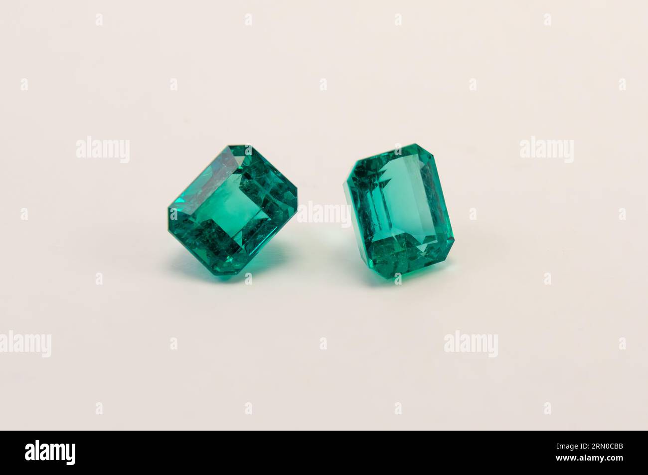 Green emeralds from Muzo, Coscuez and Chivor Colombia, isolated on ...