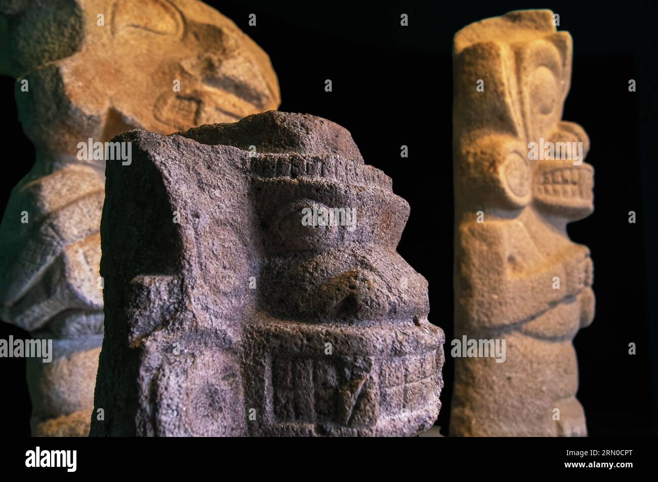 Ancient religious monument and megalithic pre-columbian sculpture in ...