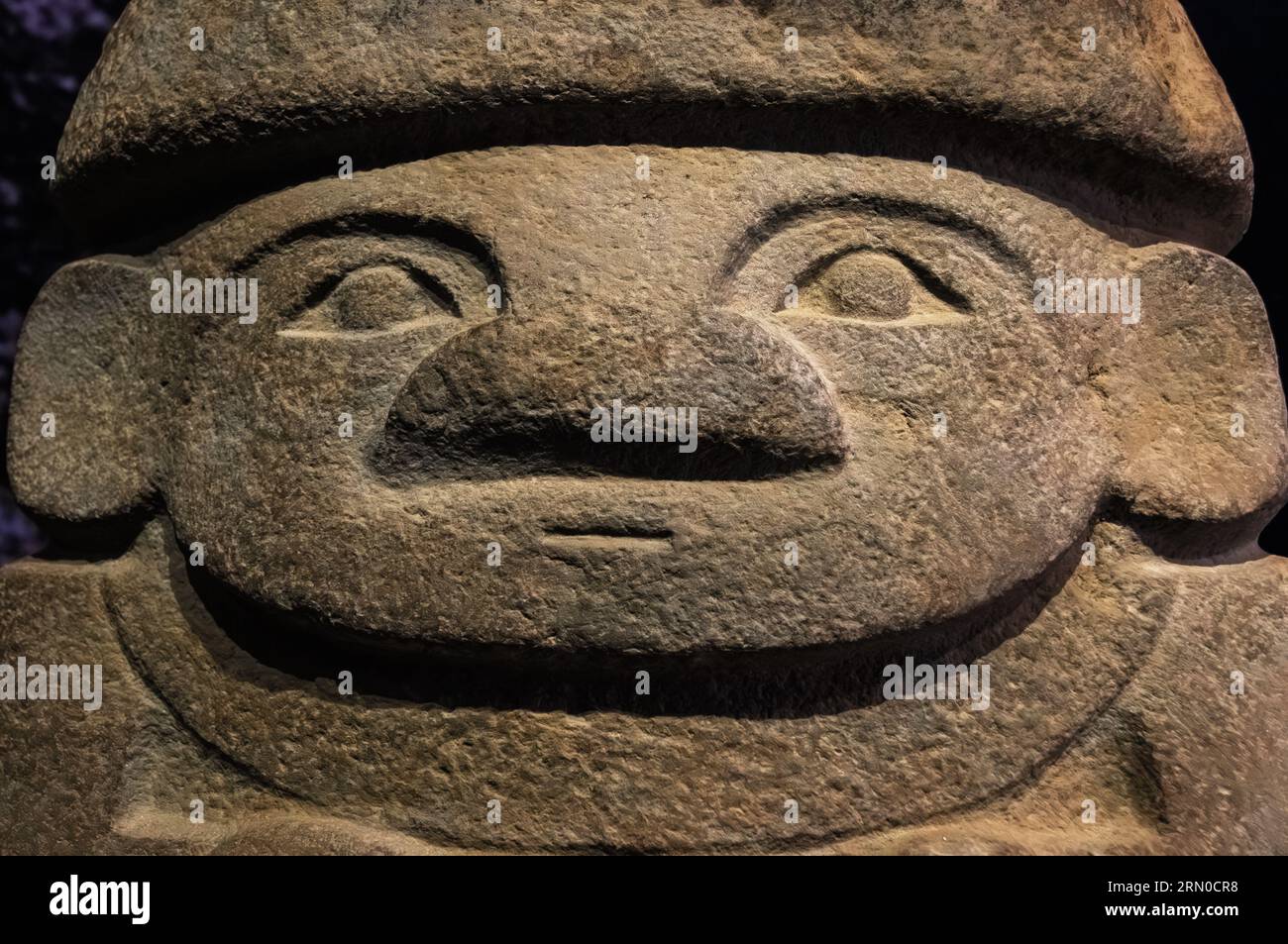 Ancient religious monument and megalithic pre-columbian sculpture in ...