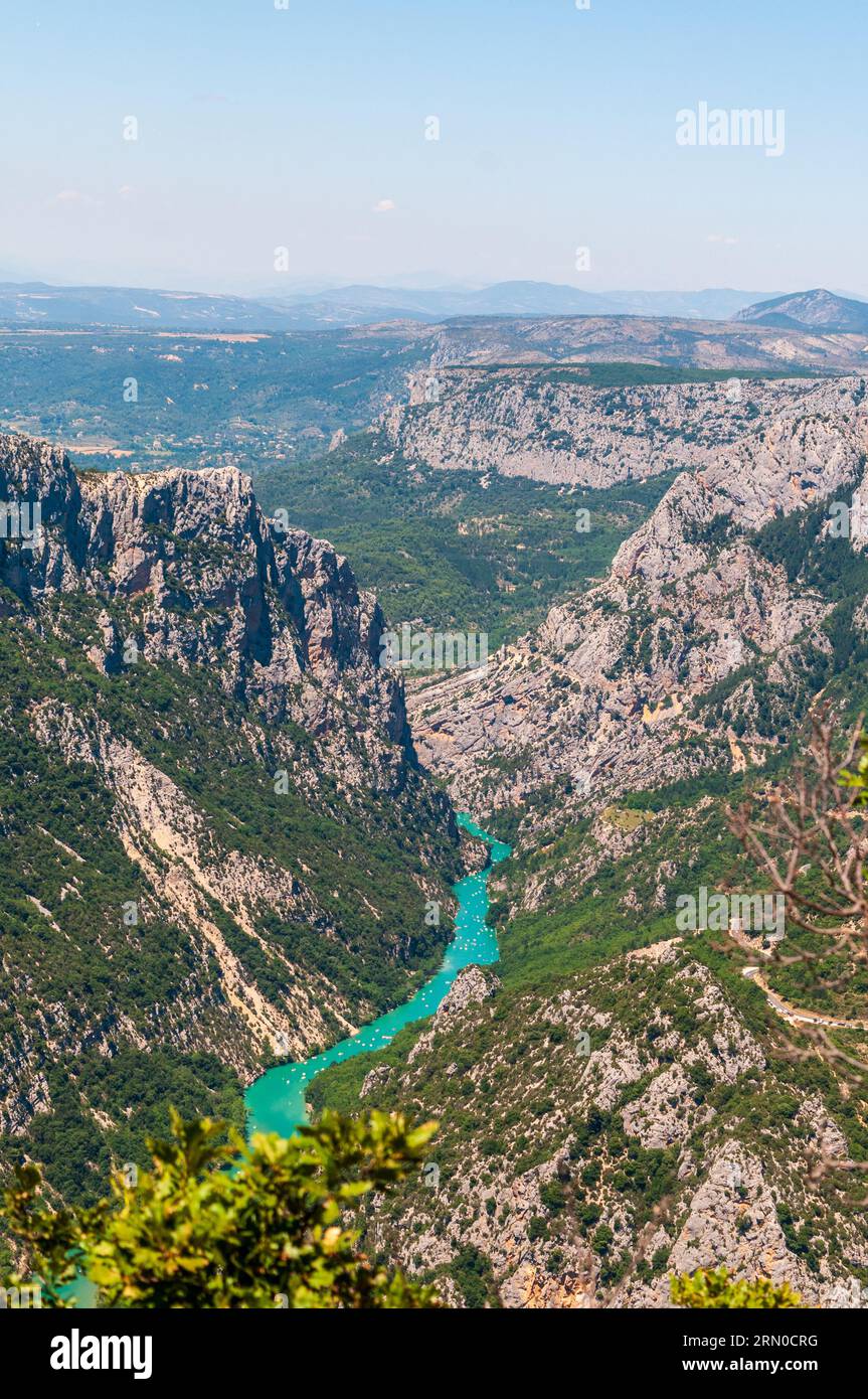 A beautiful outlook over the Gorges du Verdon, also known as the ...