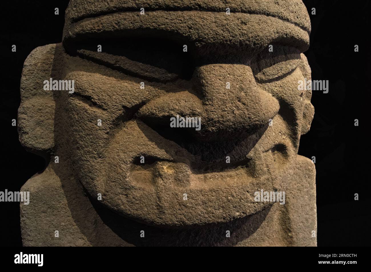 Ancient religious monument and megalithic pre-columbian sculpture in ...