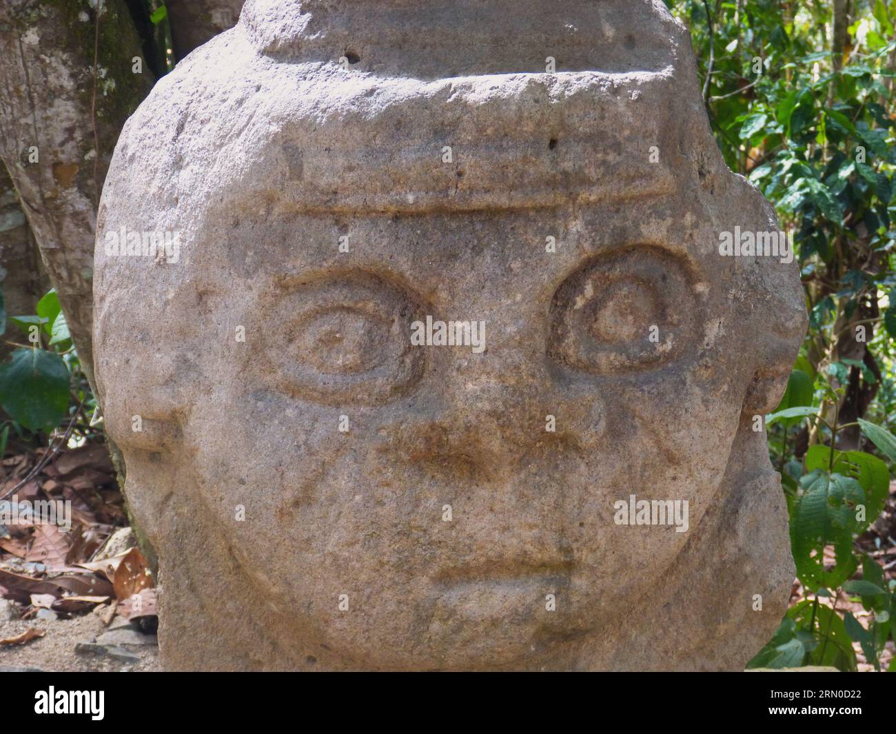 Ancient religious monument and megalithic pre-columbian sculpture in ...