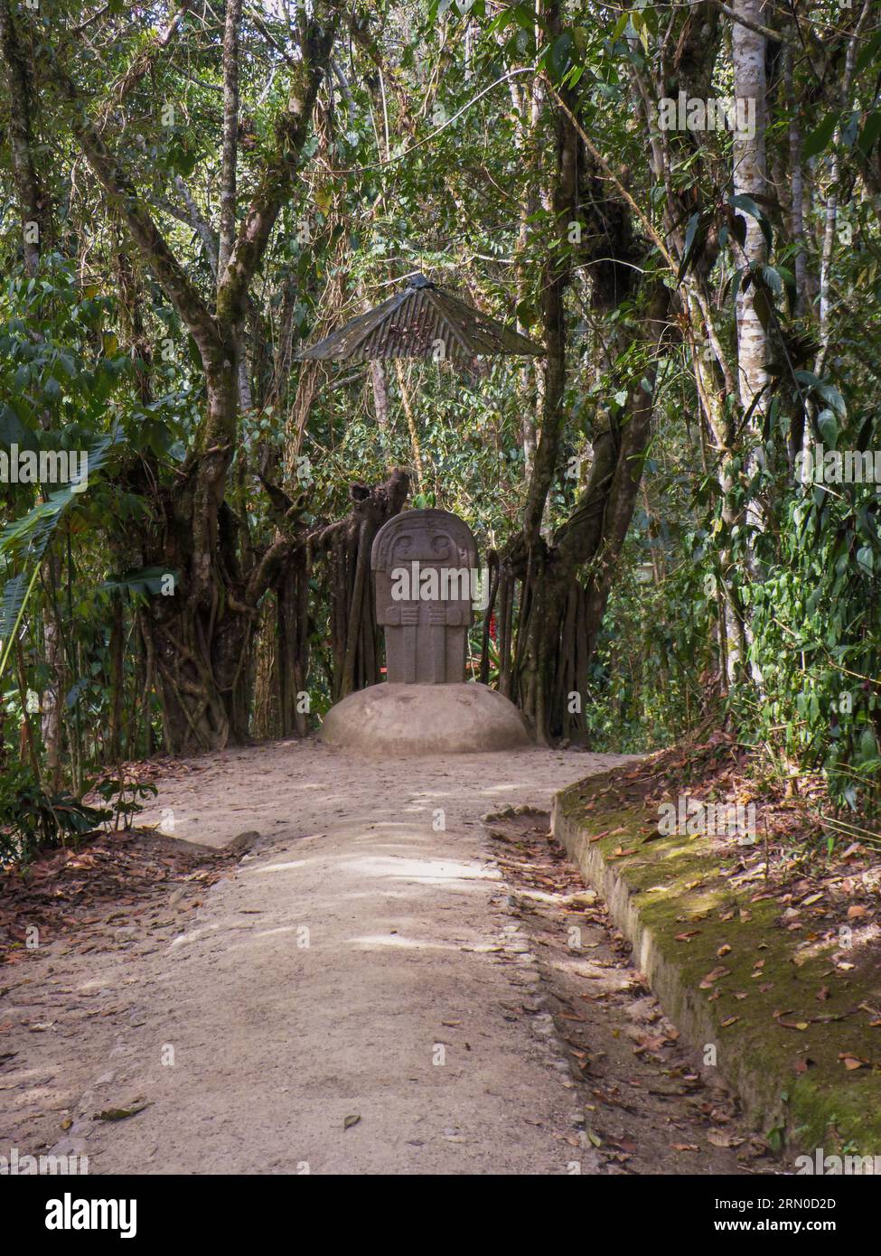 Ancient religious monument and megalithic pre-columbian sculpture in ...