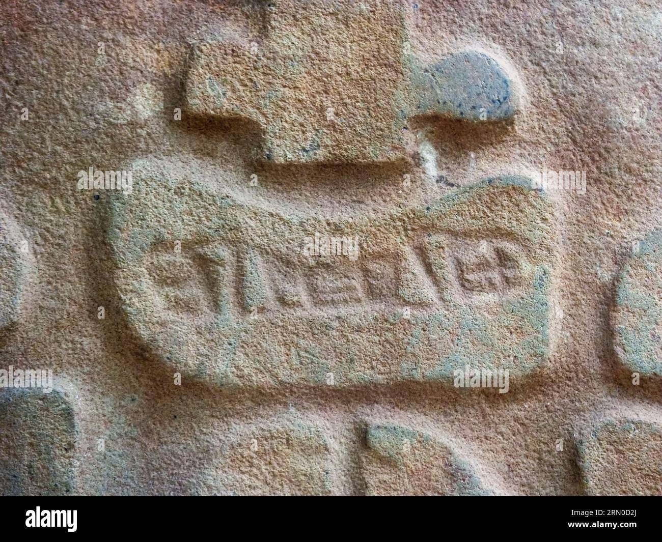 Ancient religious monument and megalithic pre-columbian sculpture in San Agustín Archaeological ...