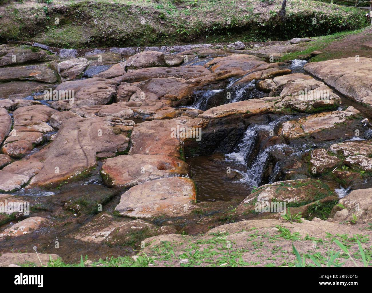 Ancient religious monument and megalithic pre-columbian sculpture in ...