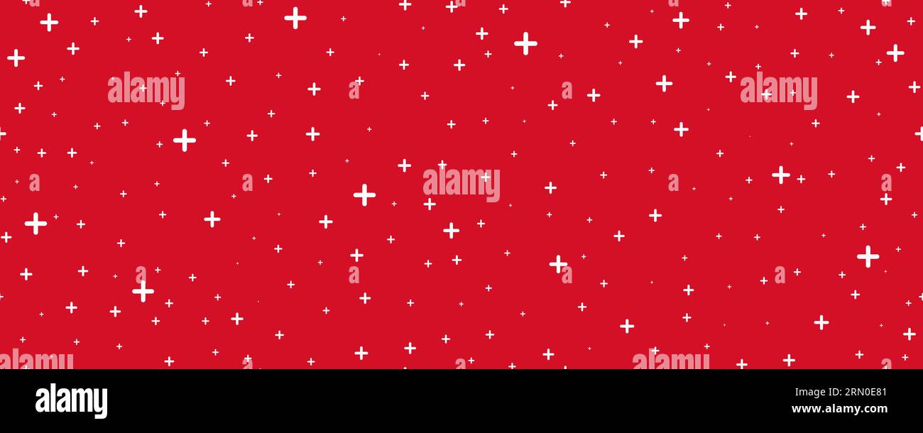 Medical cross and plus background. Abstract seamless red pattern for ...