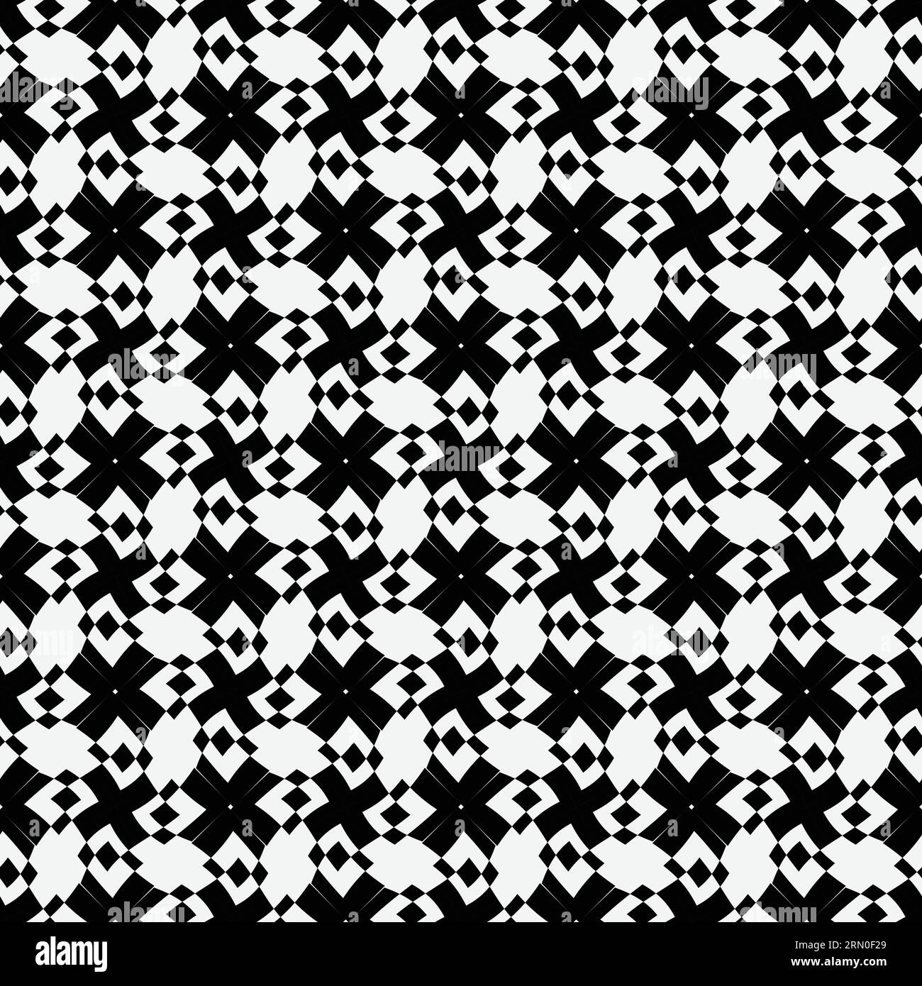 Distorted op art seamless pattern. Decorative black and white striped ...
