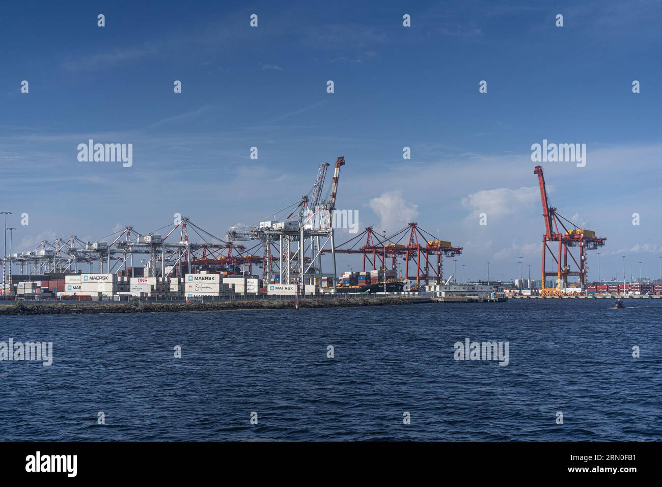 Pictures from the Port of Melbourne on a fine sunny day, particularly ...