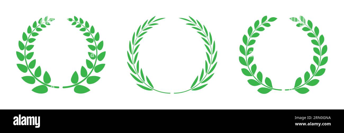 Green leaf circle border vector art, icons and graphics floral design ...