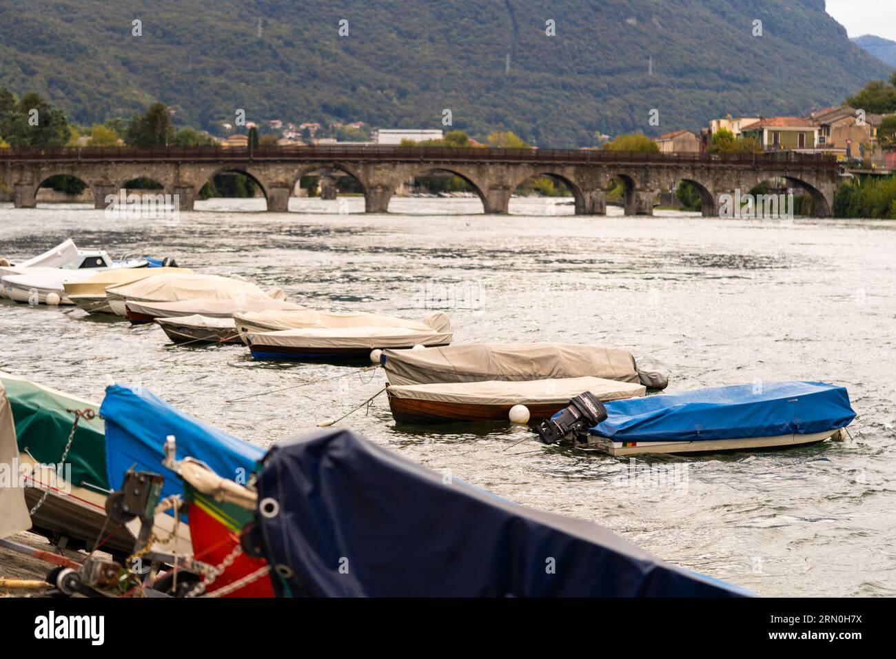 Small fishing boats with fishing net and equipment, motor boat or sail ...