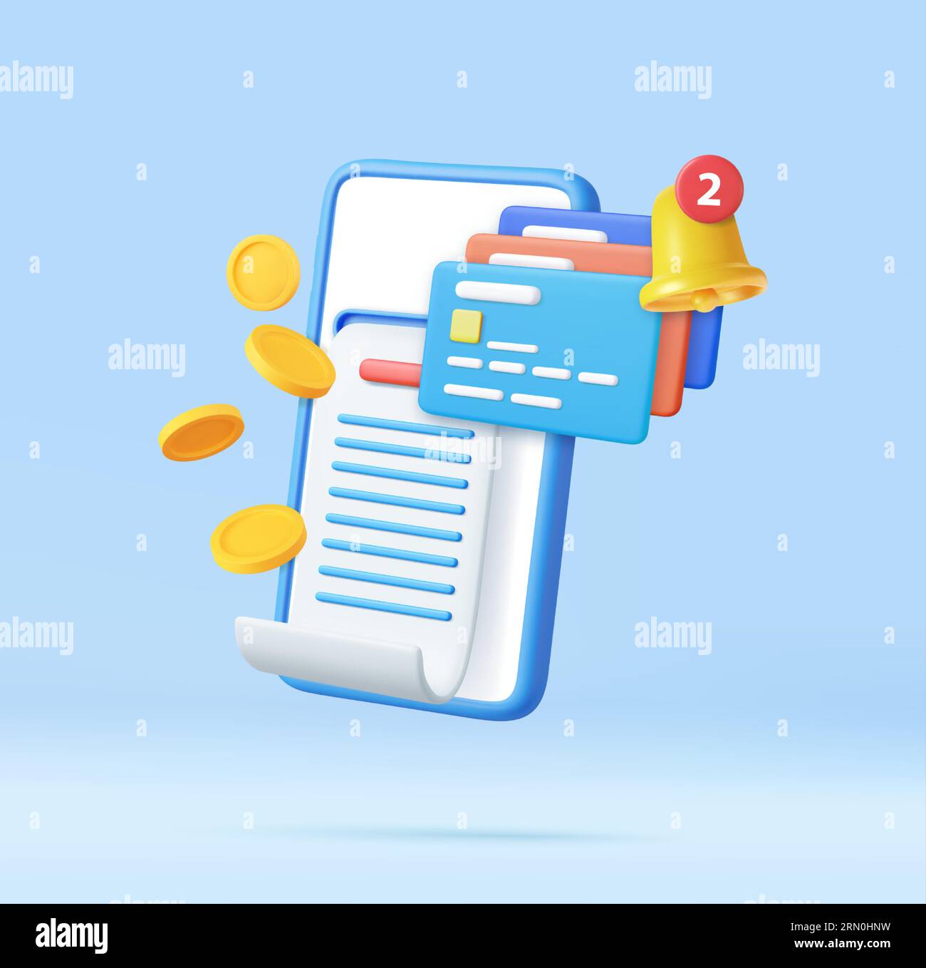 3D bill payment with credit card Stock Vector Image & Art - Alamy