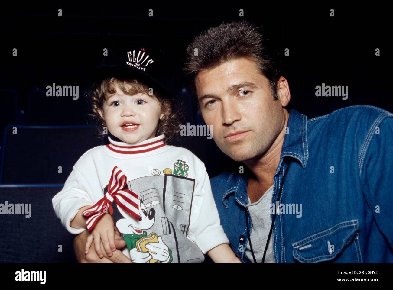 Billy Ray Cyrus and his daughter Miley Cyrus at the Elvis Presley ...