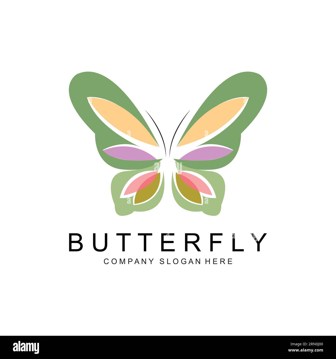 Butterfly Logo Design, Beautiful Flying Animal, Company Brand Icon ...