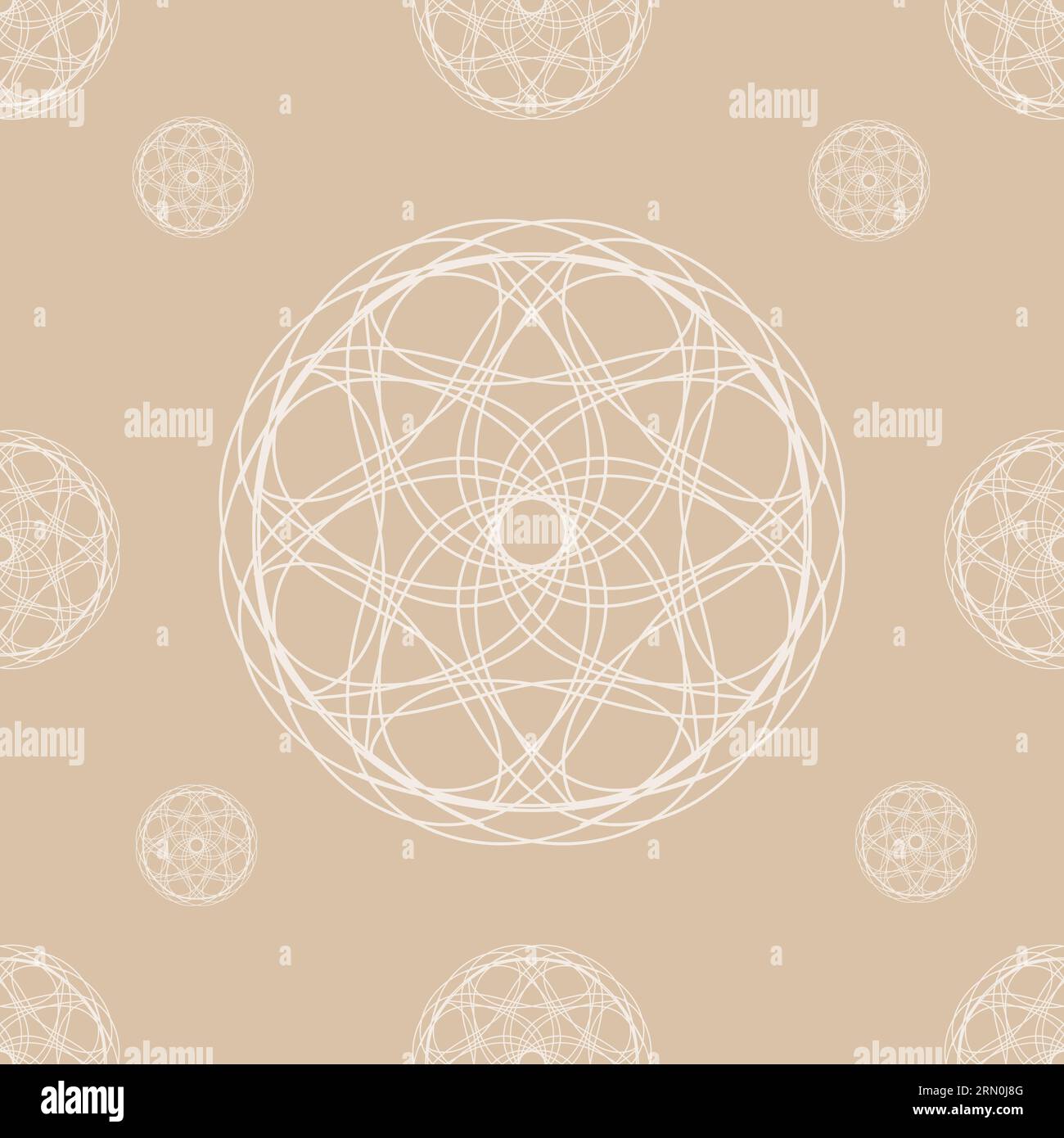 vector seamless pattern of abstract round shapes in elegant beige color ...