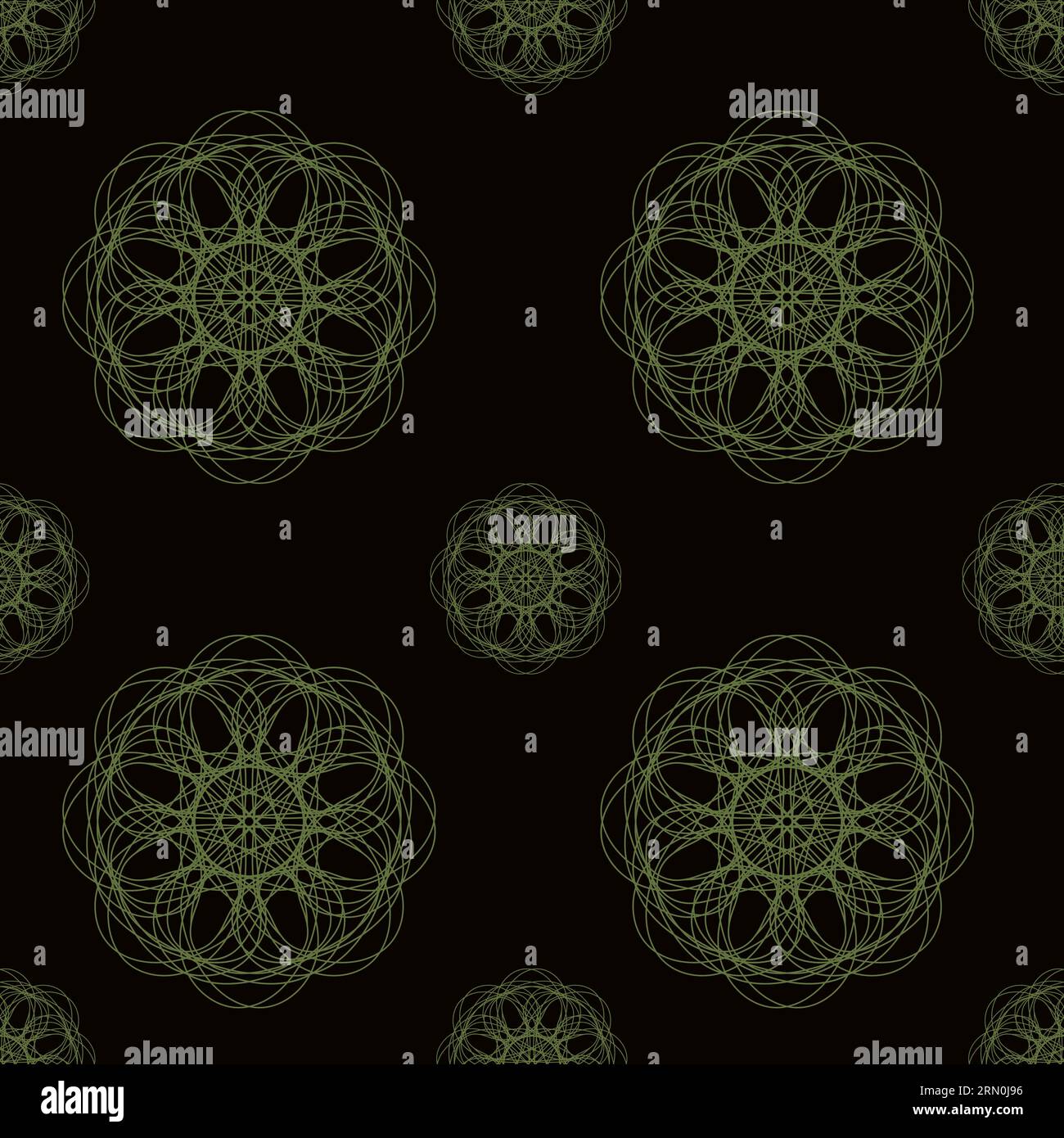 vector seamless pattern of abstract shapes in green color Stock Vector ...