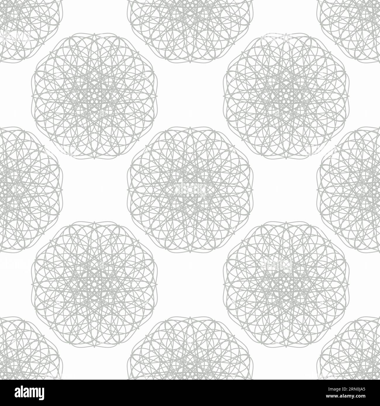 vector seamless vintage pattern of abstract grey shapes on white Stock ...