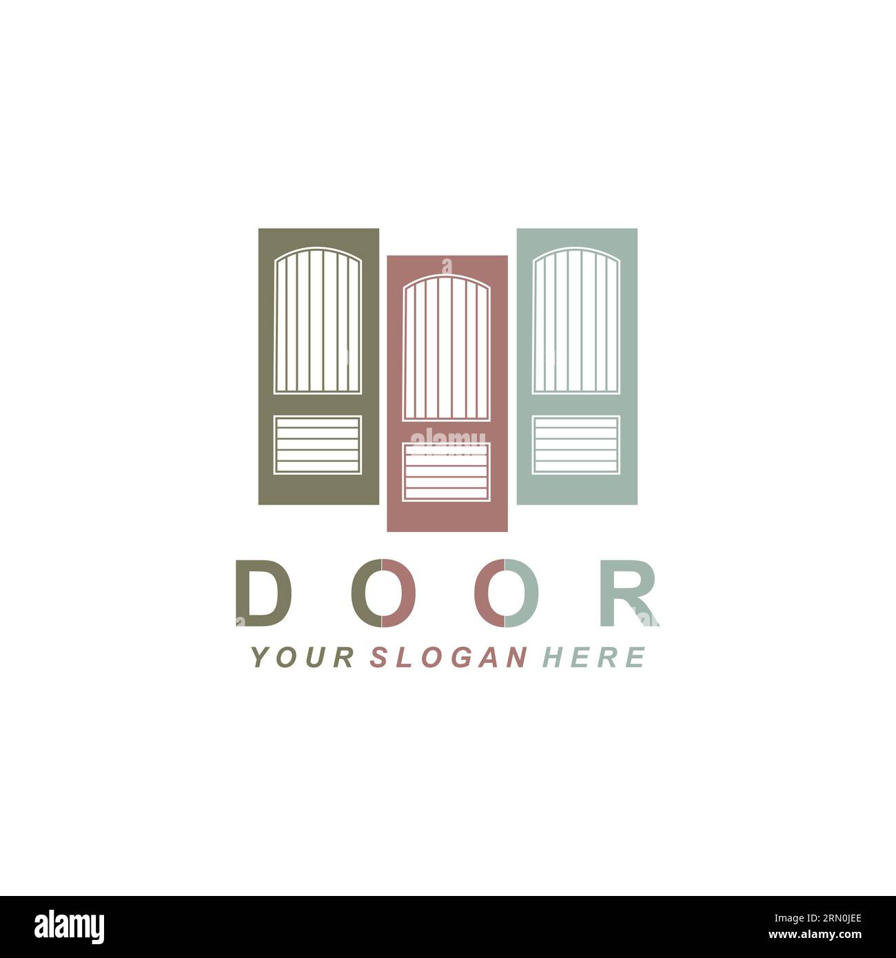 Apartment building doors exterior Stock Vector Images - Alamy
