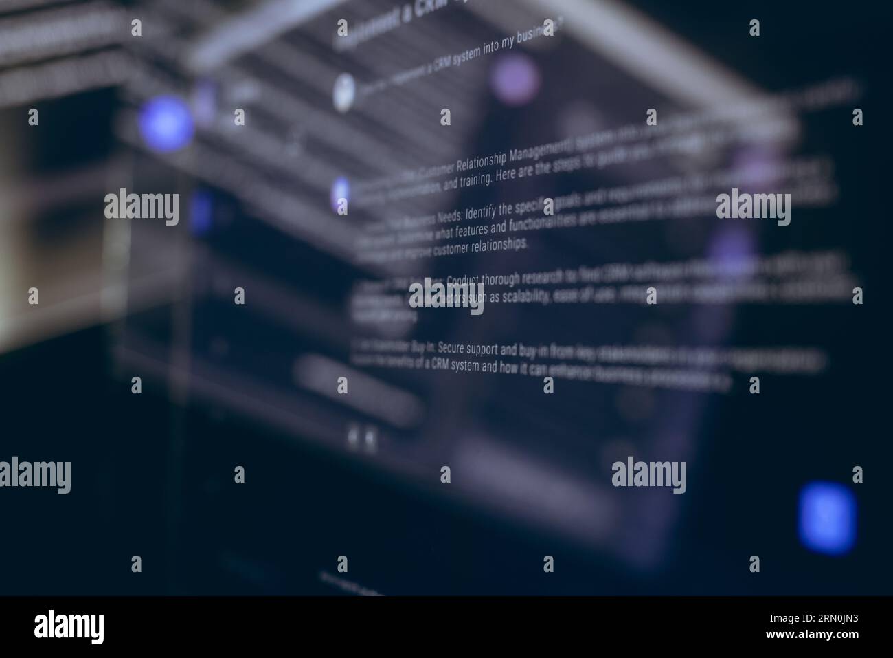 Screens with data processing on black background Stock Photo - Alamy