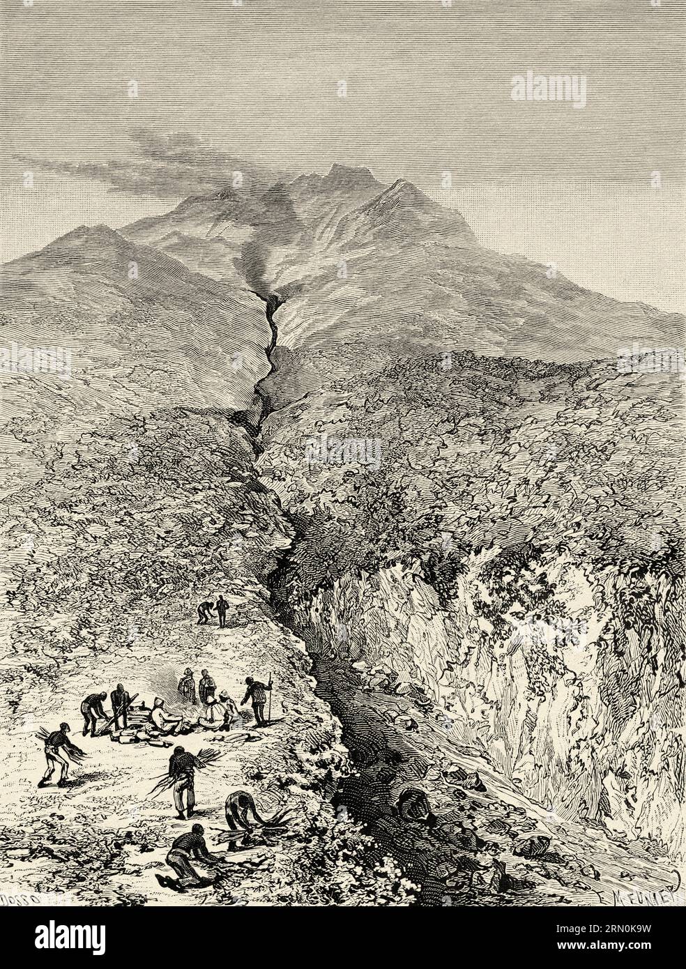 The Apo volcano, southern slope view taken at 2200 meters altitude ...