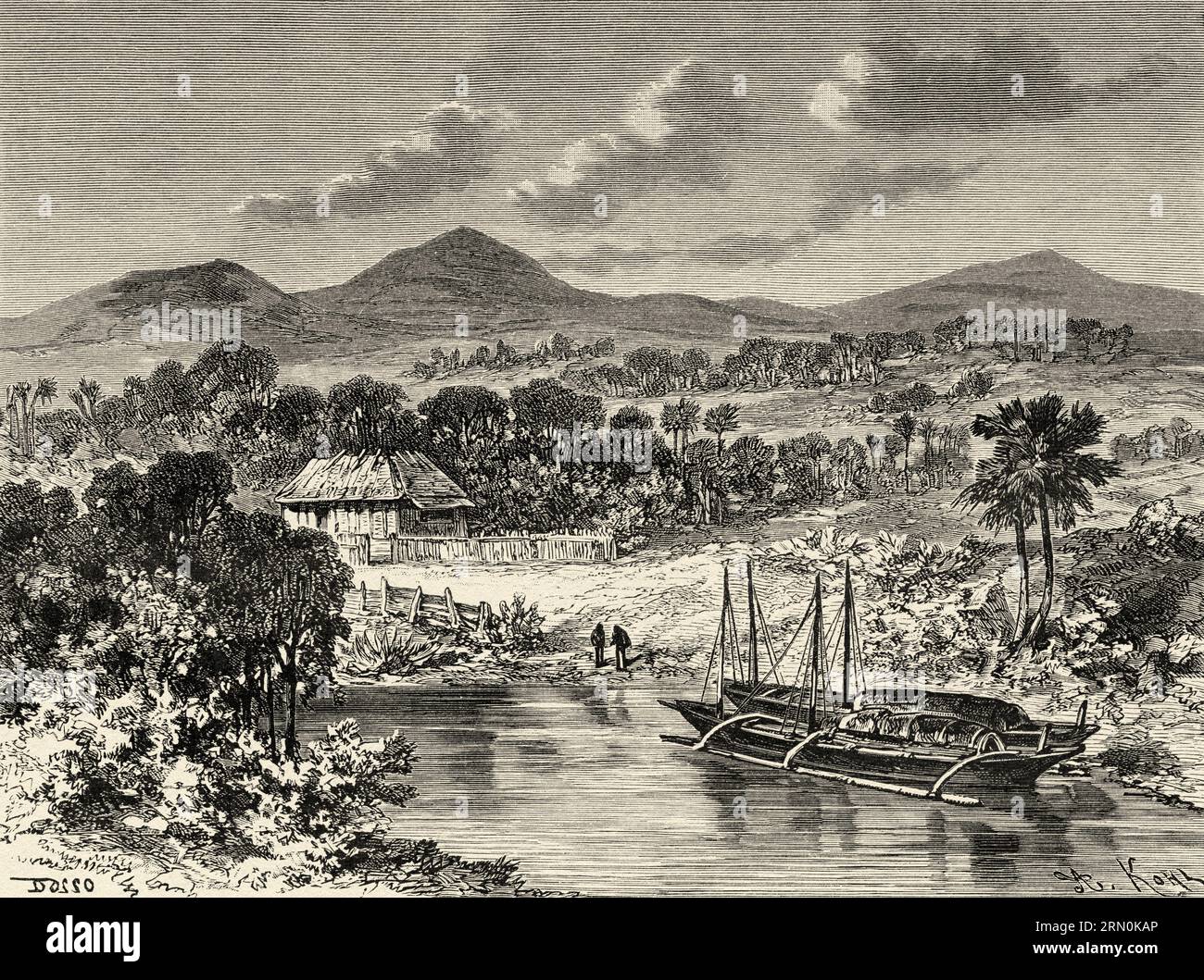 Stream on the east coast of Mindanao, Philippines island. Indonesia ...