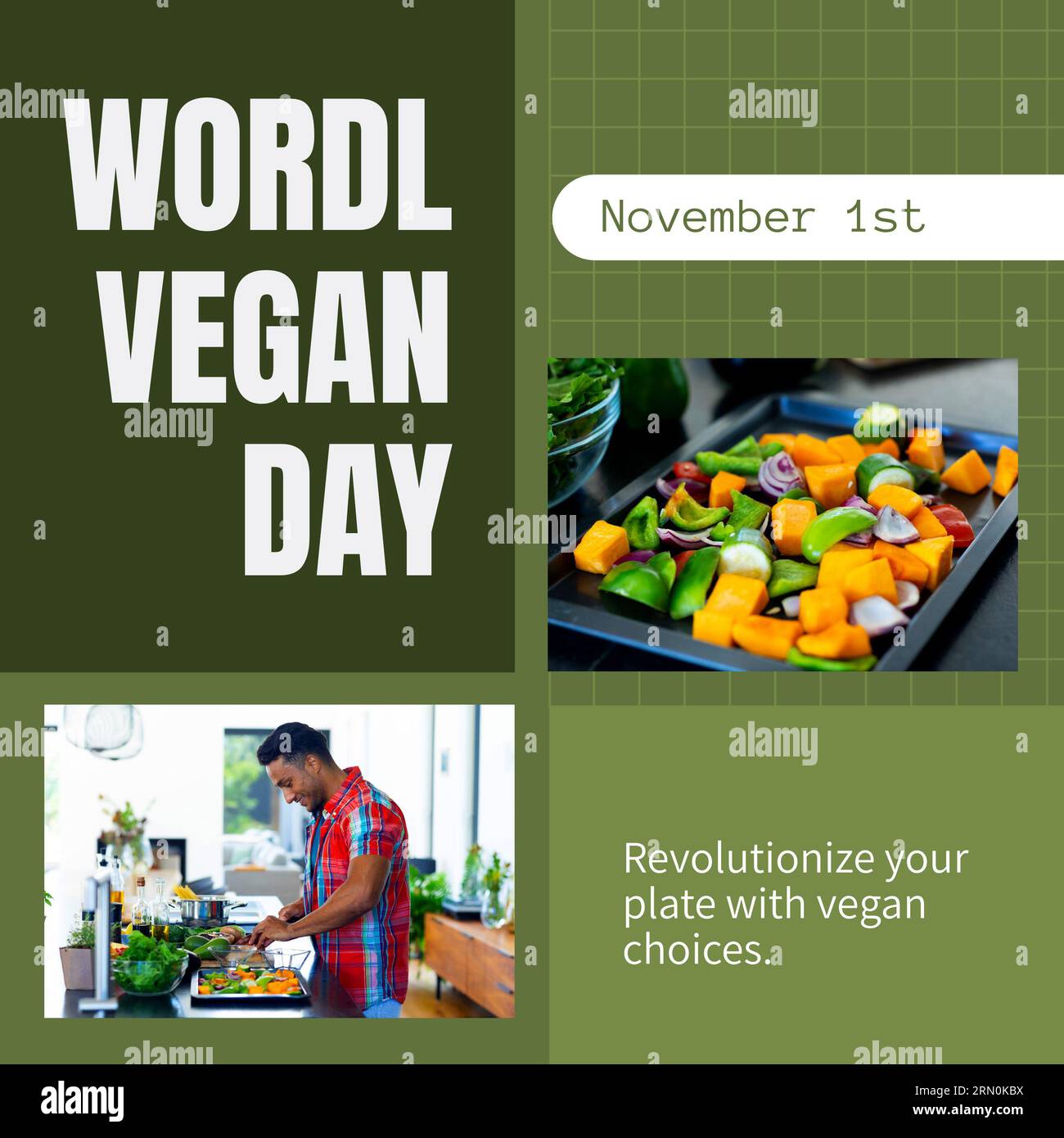 Collage of biracial man cooking food and various vegetable slices in ...