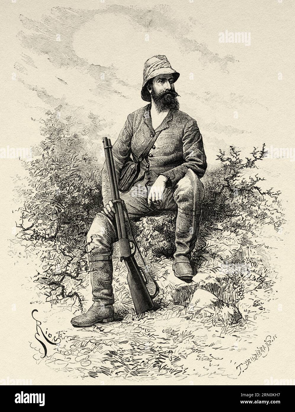 Portrait of the Occitan French explorer Émile-Arthur Thouar (1853 ...