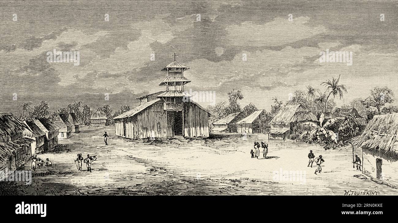 Square and Church of Balzar. Ecuador, South America. Amazon and ...