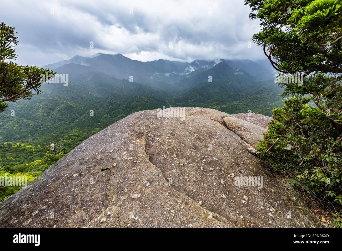 Taikoiwa(Taiko rock), means drum, Granite rock of hilltop as view point ...