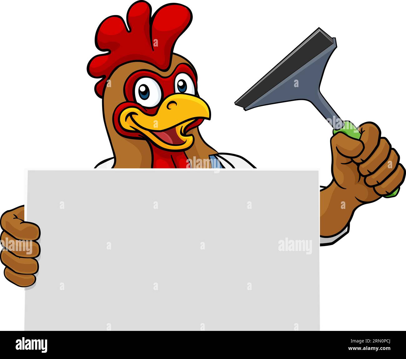 Window Cleaner Chicken Rooster Car Wash Mascot Stock Vector Image & Art ...
