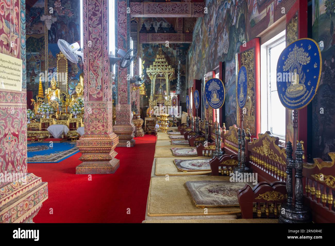 NAN, THAILAND, MAY 19 2023, The interior of the Buddhist temple Wat ...