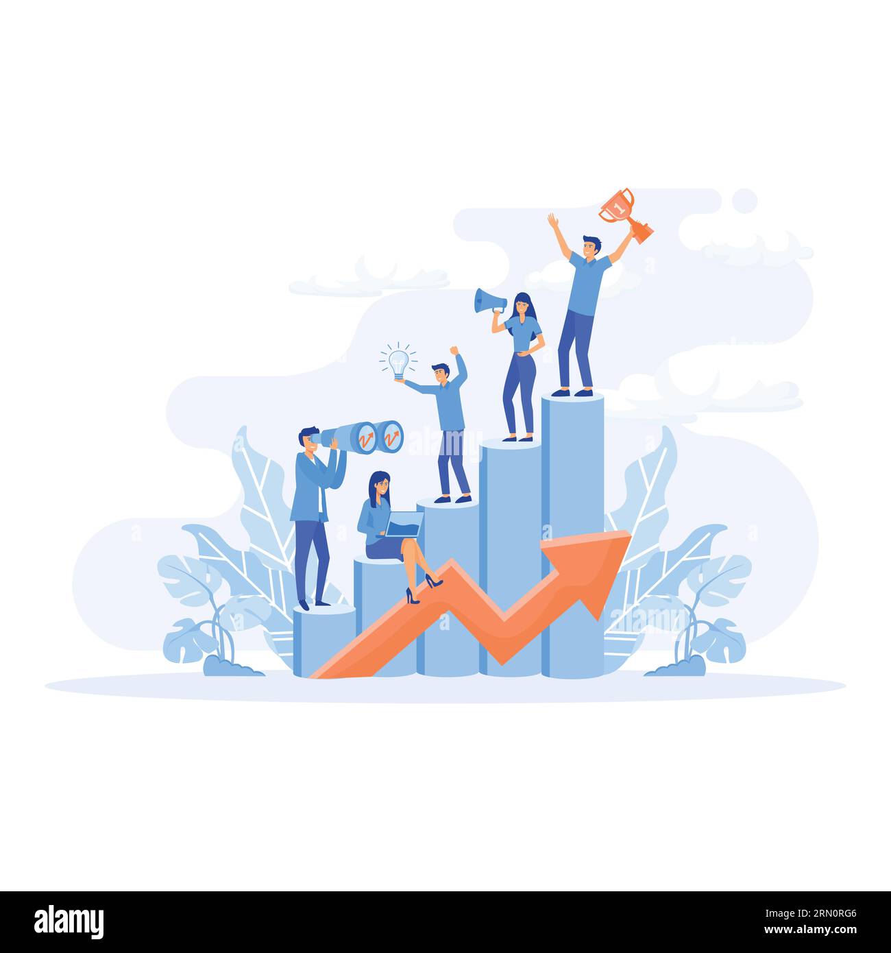 team strategy for business success concept, Business development plan ...