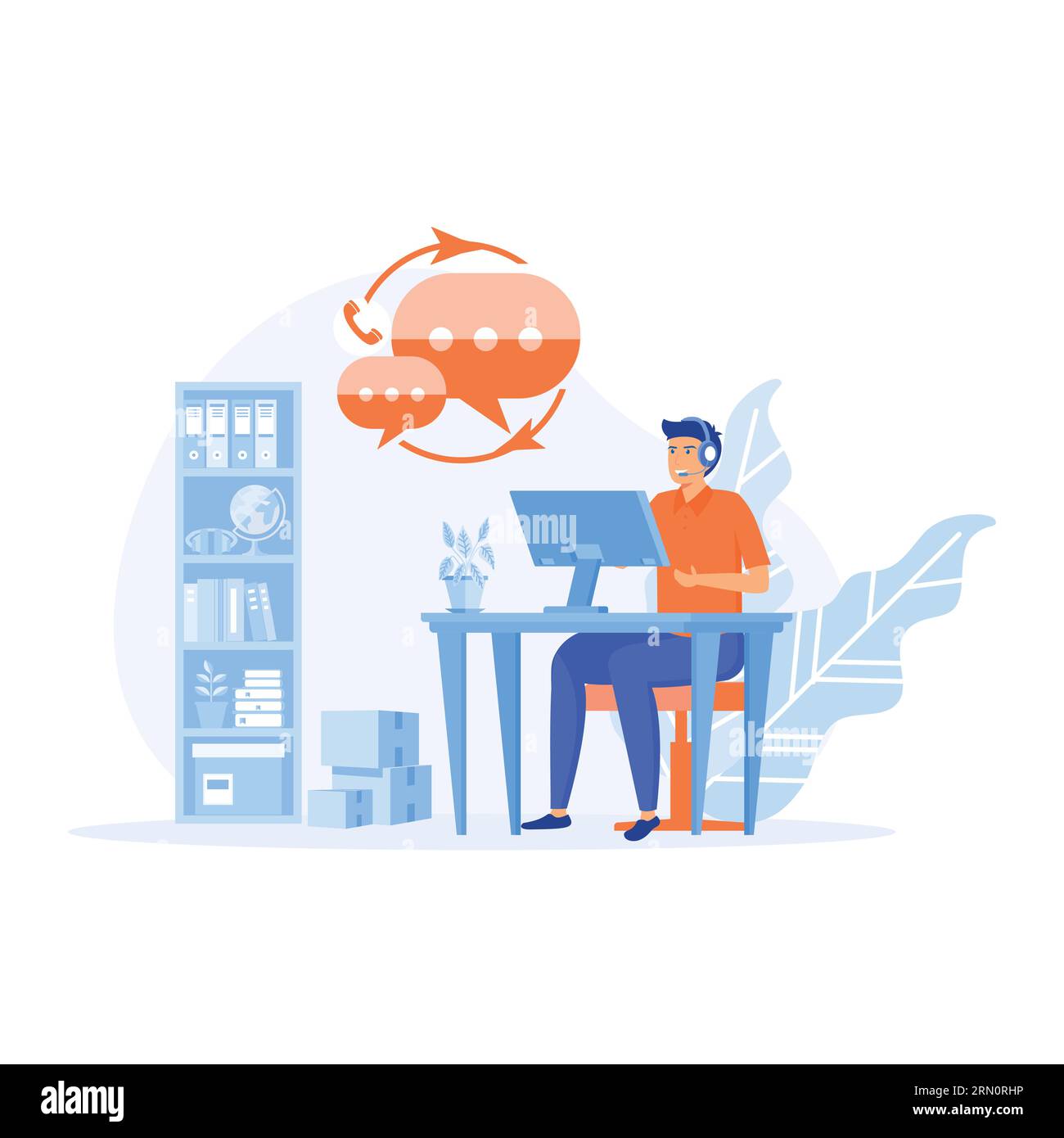 Operator salesman Cut Out Stock Images & Pictures - Alamy