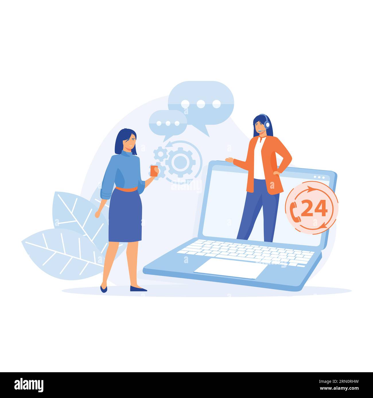 Modern call center Stock Vector Images - Alamy