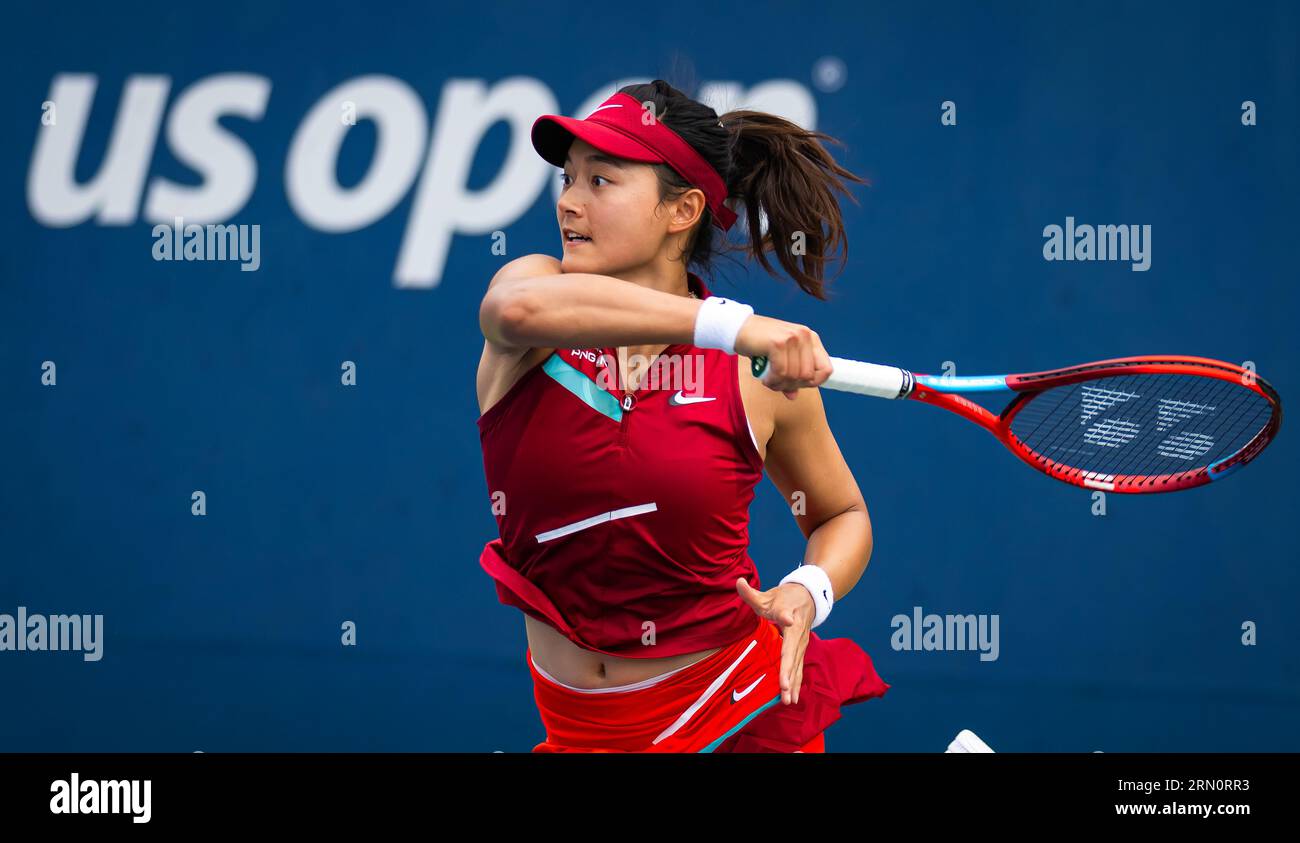 New York, United States, 29/08/2023, Yafan Wang of China in action ...