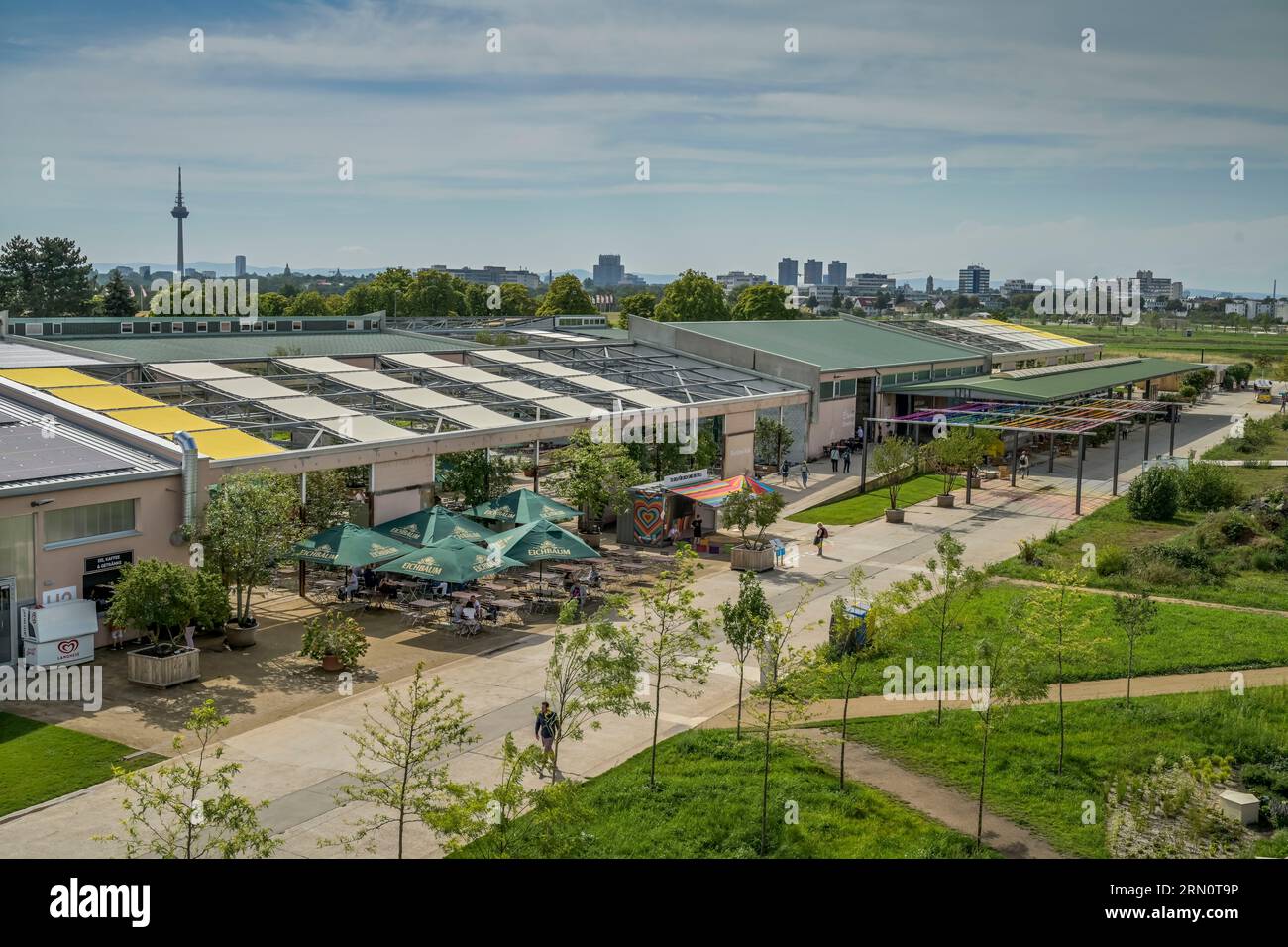Spinelli-Hallen, Spinelli-Park, Bundesgartenschau 2023, Mannheim, Baden-Württemberg, Deutschland ...