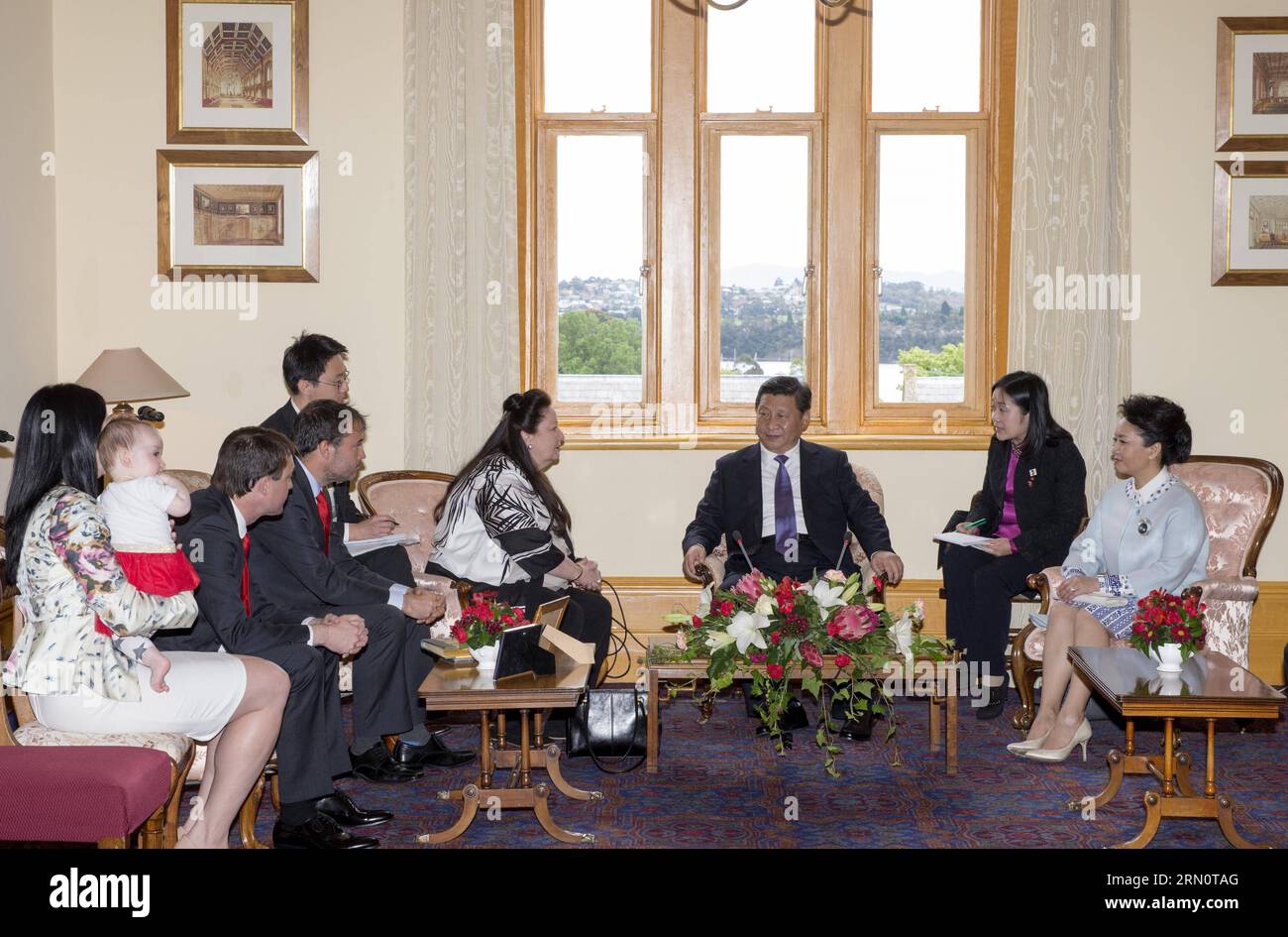 (141118) -- HOBART, Nov. 18, 2014 -- Chinese President Xi Jinping (3rd ...