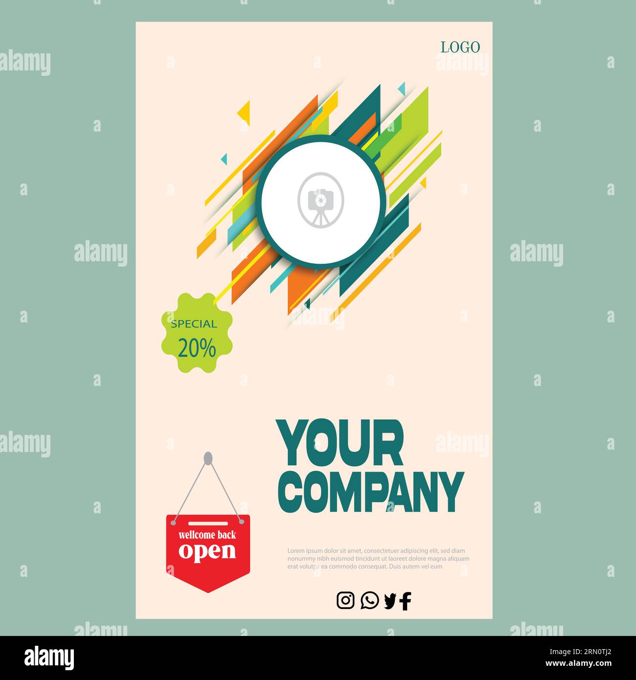 Business Roll up banner vertical template design, for brochure ...