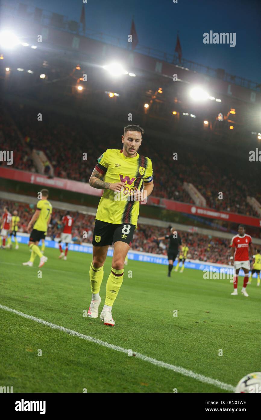 Burnley First team player Josh Brownhill in action Nottingham Forest v ...