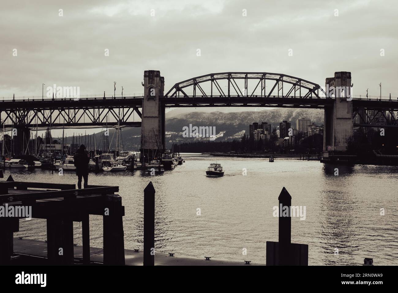 Burrard Street Bridge View from Granville Island Stock Photo - Alamy