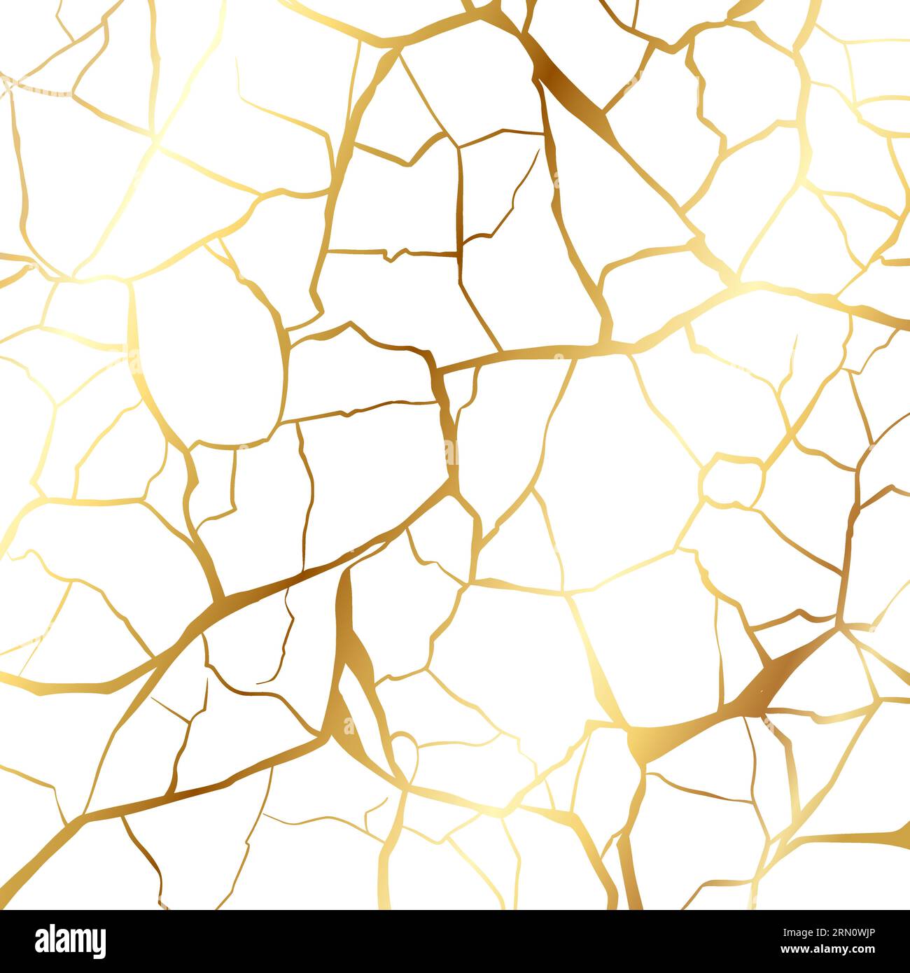 Gold kintsugi repair cracks background texture vector illustration ...