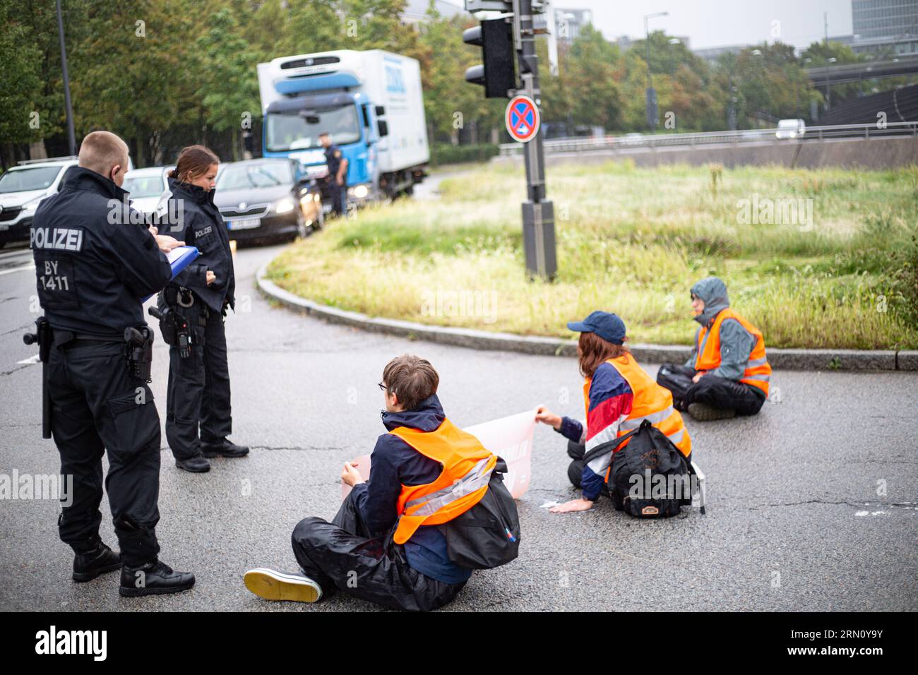 Munich, Germany. 29th Aug, 2023. On August 29, 2023 activists of the ...