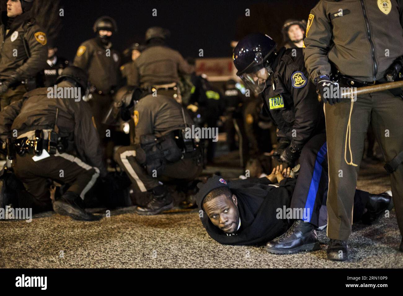 Police Arresting Someone At Night