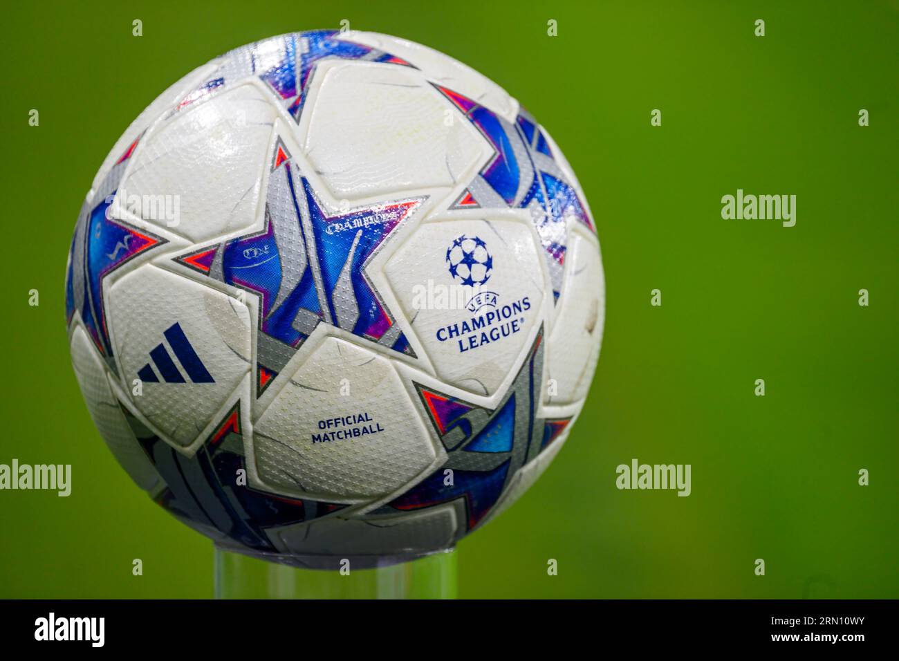 Copenhagen, Denmark. 30th Aug, 2023. The match ball from Adidas is ...