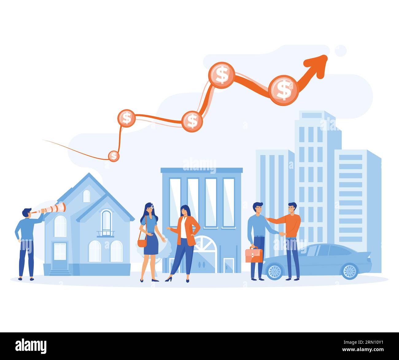 business of new home concept. Real estate transaction and rising of ...