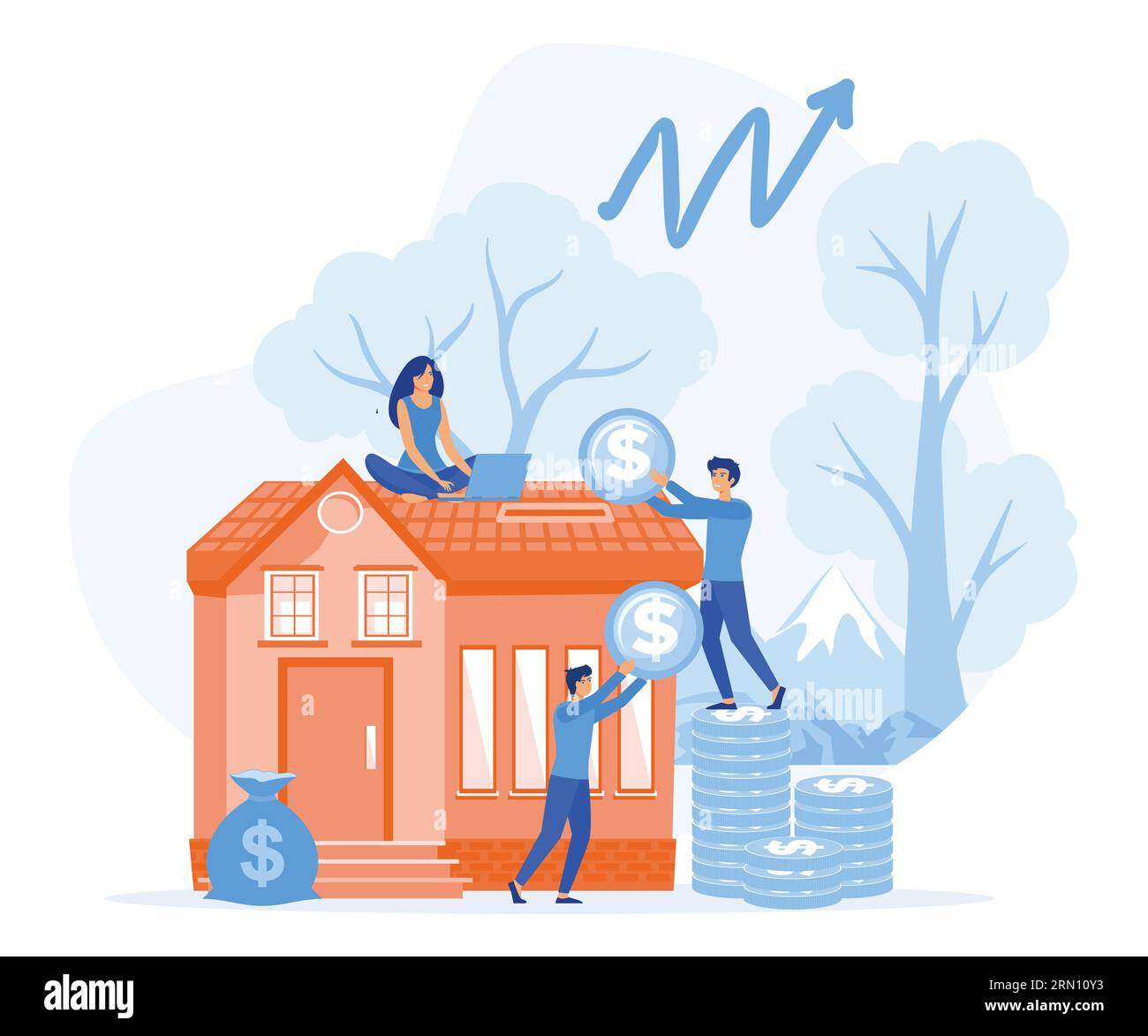Buying house Stock Vector Images - Alamy