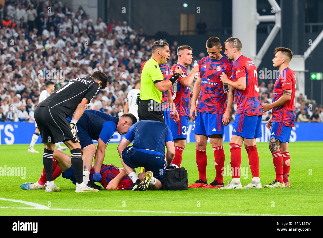 Copenhagen, Denmark. 30th Aug, 2023. Referee Istvan Kovacs seen during the UEFA Champions League ...