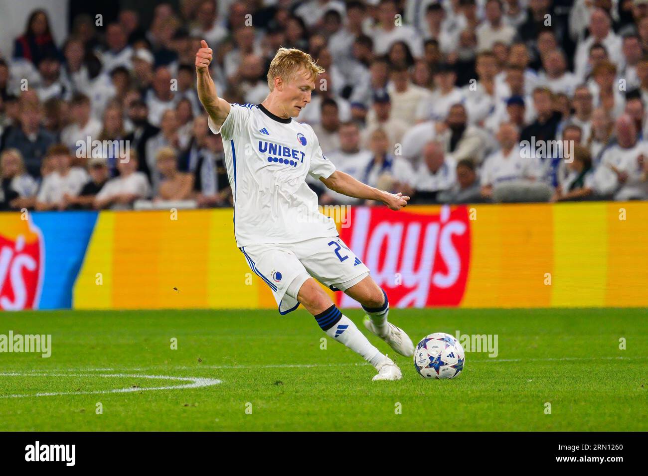 Copenhagen, Denmark. 30th Aug, 2023. Birger Meling (24) of FC Copenhagen seen during the UEFA ...