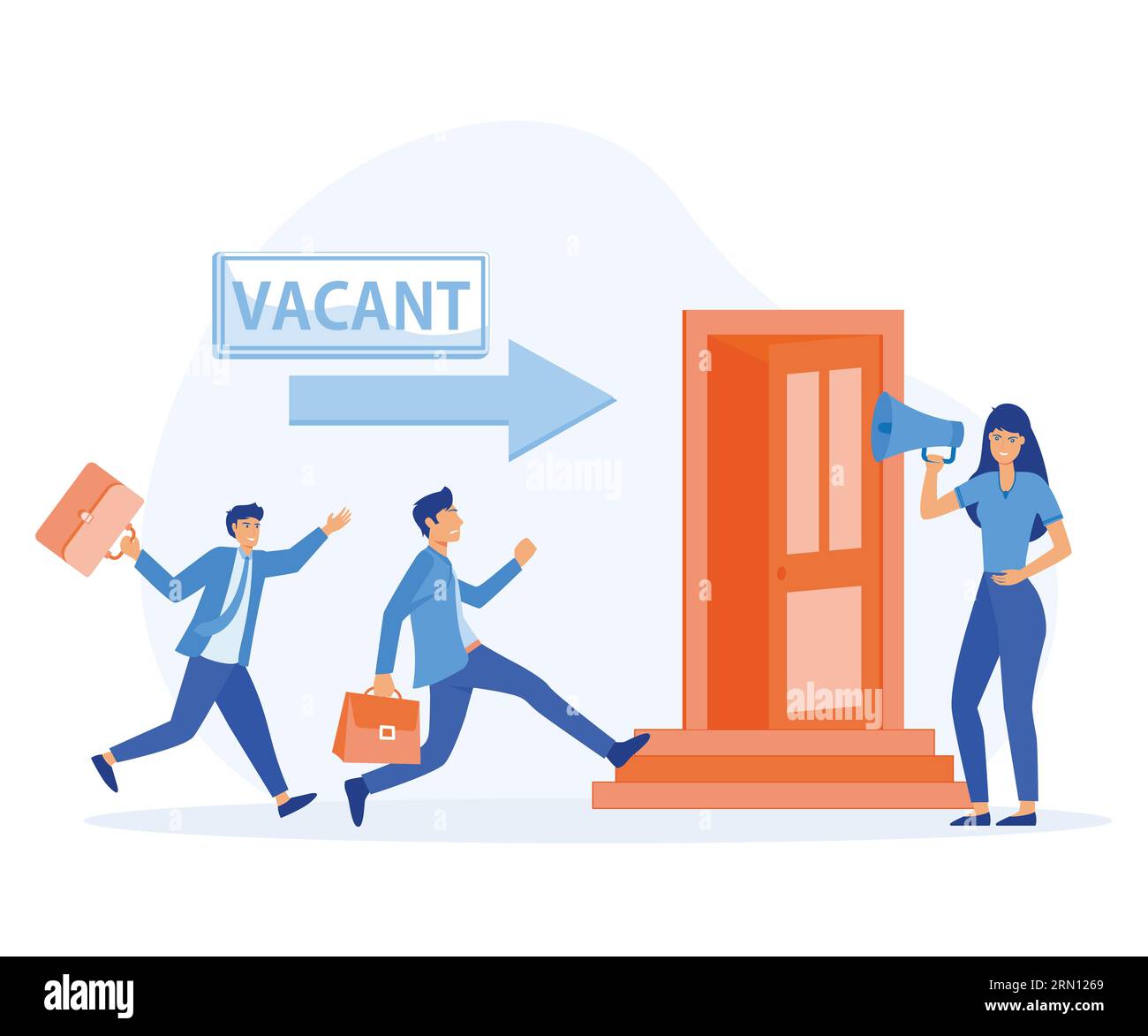 Recruiting and human resources concept. HR department invites ...